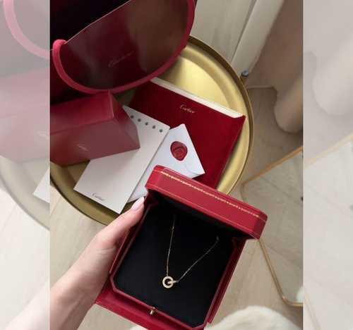 Колье Cartier love necklace Rose gold, diamonds