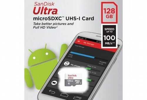 Карта памяти sandisk ultra 128 гб sdsqunr 128g gn6mn