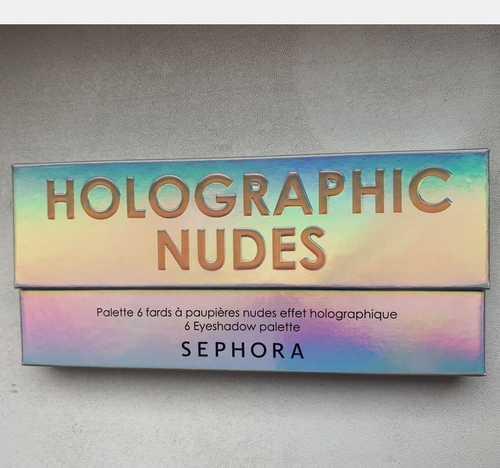 Тени для век sephora holographic nudes новые