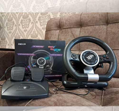 Игровой руль dexp Wheelman 1 черный