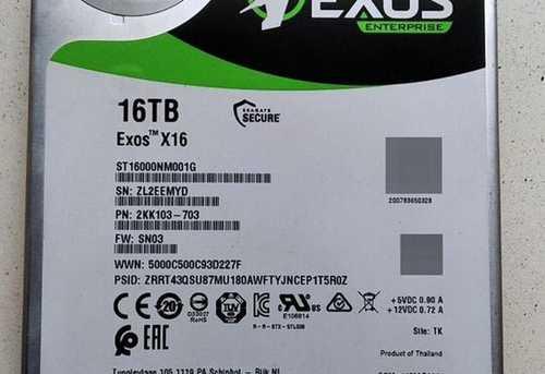 Жесткий диск HDD Seagate Exos 16 тб