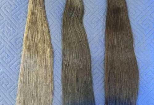 Волосы для наращивания русые 60, 70 см