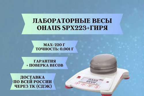 Лабораторные электронные весы с гирей