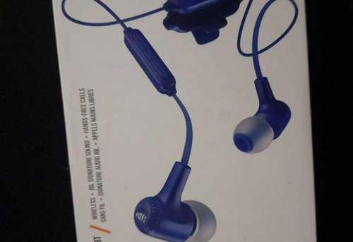 Bluetooth наушники синие