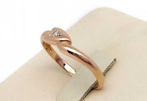 Золотое кольцо с камнем 585пр. размер: 16,2