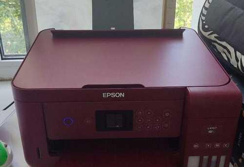 Цветной принтер epson l4167 l4160 струйный мфу