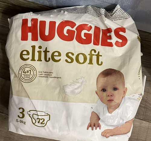 Подгузники huggies elite soft 3