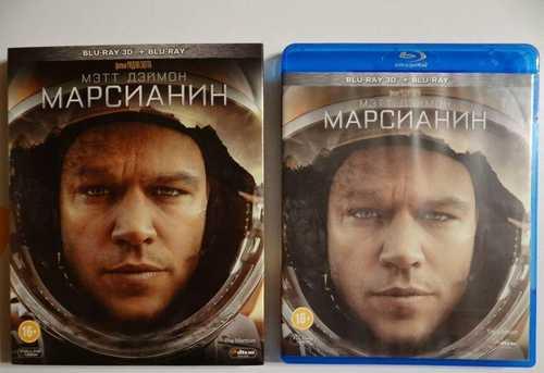Blu-ray диск Марсианин, 2015, 2D+3D, 2 диска, слип