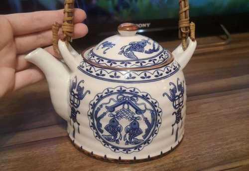 Чайник заварочный сине белый в китайском стиле