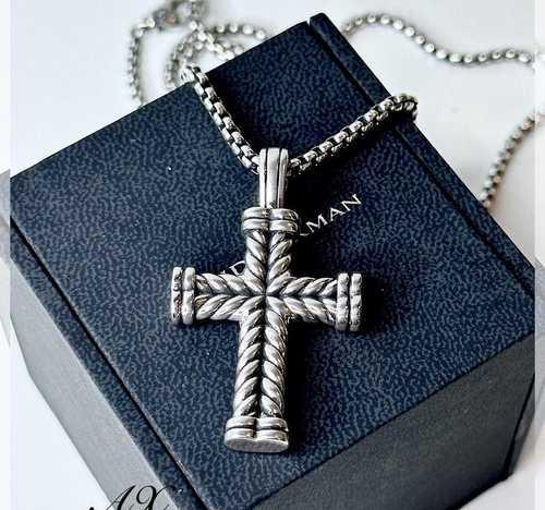 Цепочка с подвеской David Yurman Chevron Cross