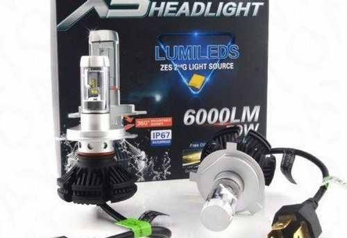 Комплект светодиодных ламп (H4) X3 Led Headlight
