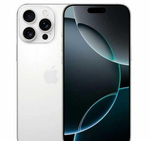 Смартфон Apple iPhone 16 Pro Max 512GB eSIM, White Titanium (Титановый белый)