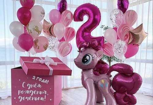 Воздушные шары Пинки Пай пони розовая