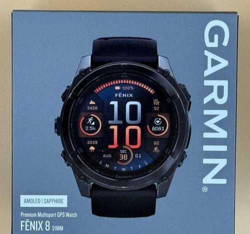 Часы Garmin (опт) Fenix 8 sapphire 47, 51