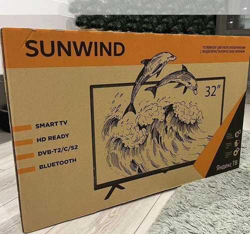 Смарт-тв с Алисой SunWind 32" (новый)