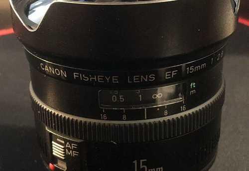 Объектив canon ef 15mm f2.8 fisheye