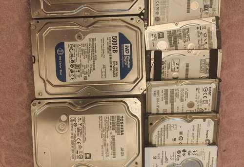 Жесткие диски HDD 3.5 и 2.5 рабочие