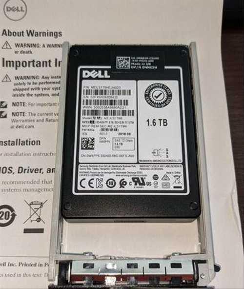 Серверный SSD Dell 1.6TB SAS 12Gbps новый