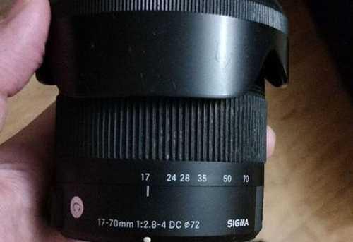 Объектив Sigma 17-70 2.8 для Nikon