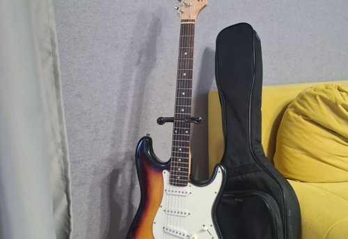 Электрогитара fender squier stratocaster б/у