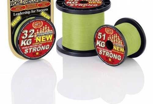 Шнур WFT NEW Strong chartreuse 0.18mm 22Kg 300m