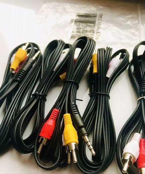 Кабель Mini Jack 3,5мм - 3RCA (Тюльпаны)