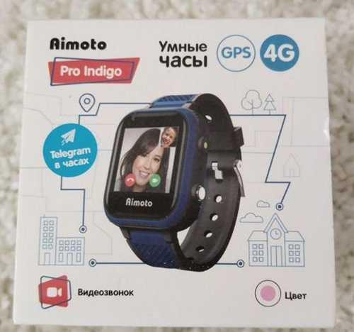 Детские умные смарт часы Aimoto Pro Indigo 4G