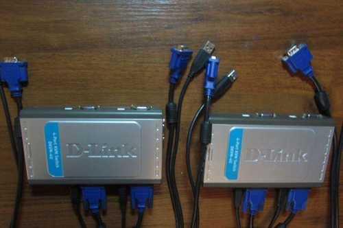 KVM, VGA+USB, 4 порта, D-Link dkvm-4U