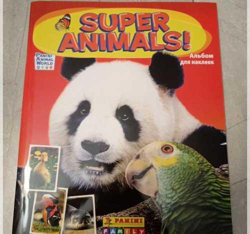 Альбом-репринт Panini Super Animal и 192 наклейки