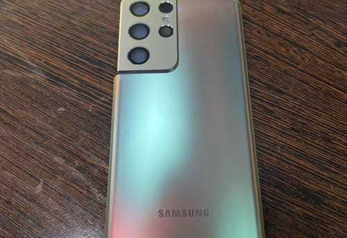 Задняя крышка Samsung S21 Ultra G998B серебро