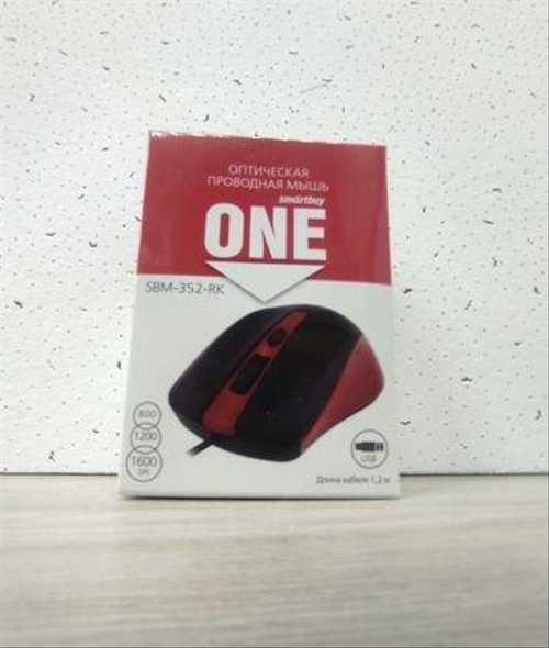 Мышь проводная SmartBuy ONE 352 USB черно/красная