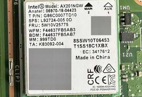 Сетевая карта Intel AX201NGW (OEM)