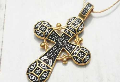 Голгофский серебряный крест без распятия