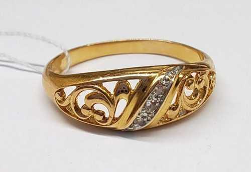 Кольцо золотое 18,5 размер