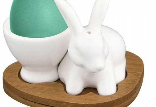 На Пасху подарок Белый кролик подставка для яиц