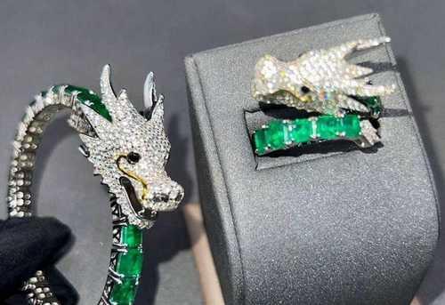Комплект дракон браслет кольцо