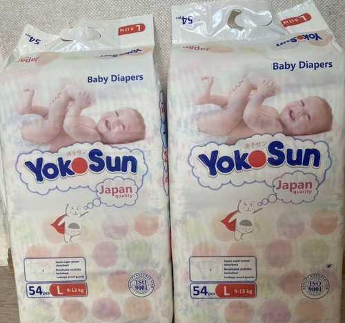 Подгузники yokosun L 54шт