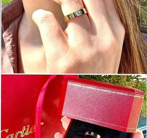 Золотое Кольцо Cartier Лав коллекция