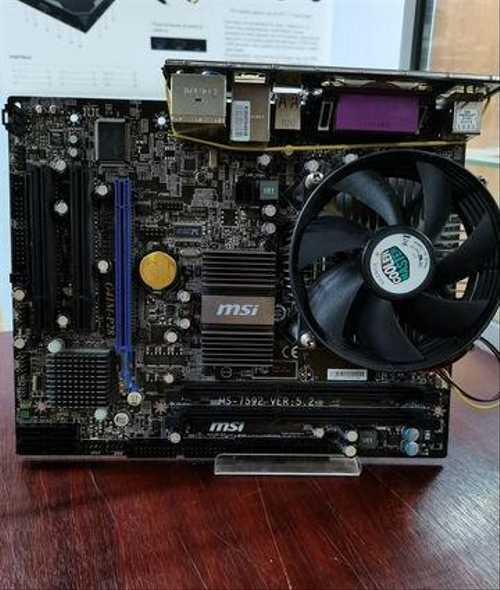 Мат. плата 775 MSI G41M-P28+Q8400 +Cooler, бу