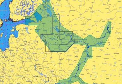 Карта глубин для эхолота C MAP RS-050 вся Волга