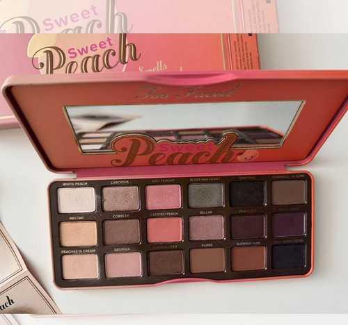 Палетка теней too faced sweet peach