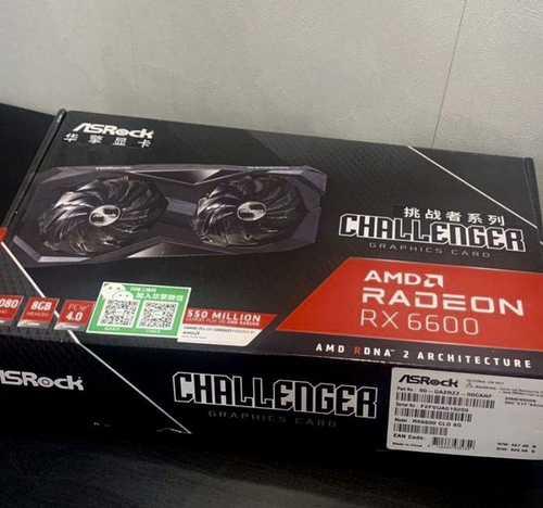 Видеокарта RX 6600 ASRock Challenger