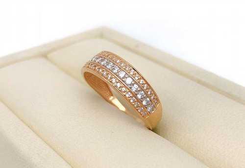 Золотое кольцо с камнями 585пр. размер: 17,1