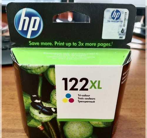 Картридж hp 122 xl струйный трехцветный