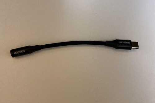 Переходник для наушников ugreen USB-C черный