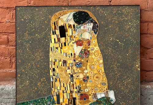 Мозаика по картине Густава Климта «поцелуй»