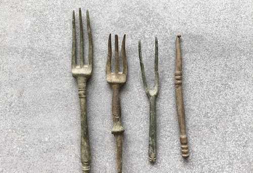 Редкие старинный вилки и крючок. Царизм 18-19 век