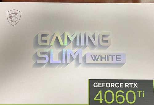 Видеокарта MSI RTX 4060 Ti Gaming Slim White 8G