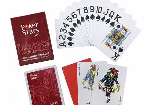 Карты игральные Poker Stars, пластиковые