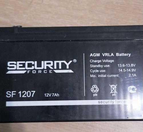 Аккумулятор security sf1207 12v7ah